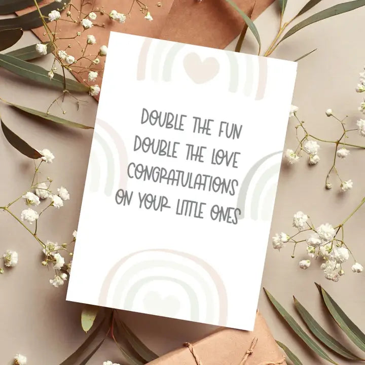 Double the Fun, Double the Love, Congratulations on your little ones ...